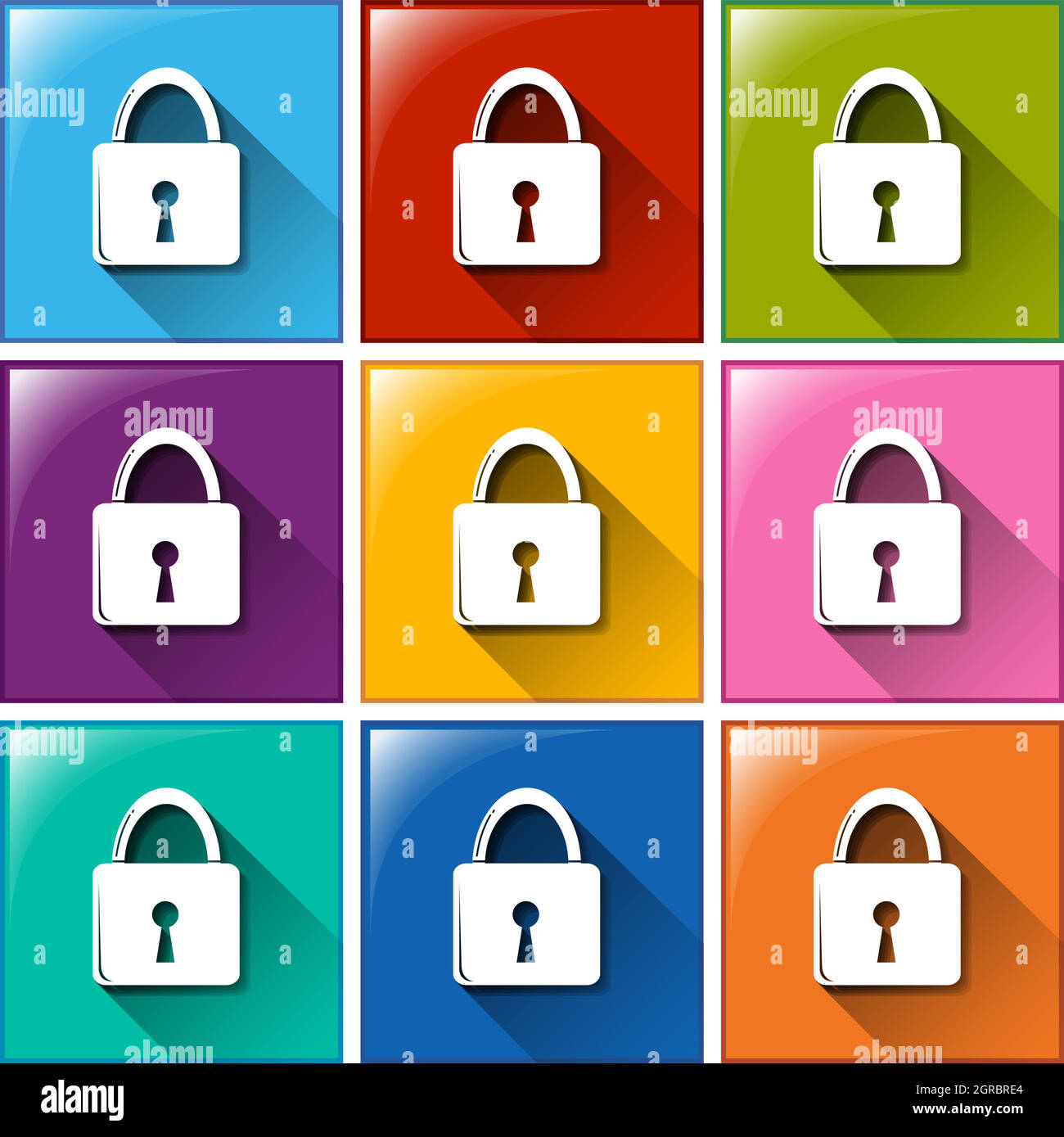 Lock with symbols Stock Vector Images - Alamy