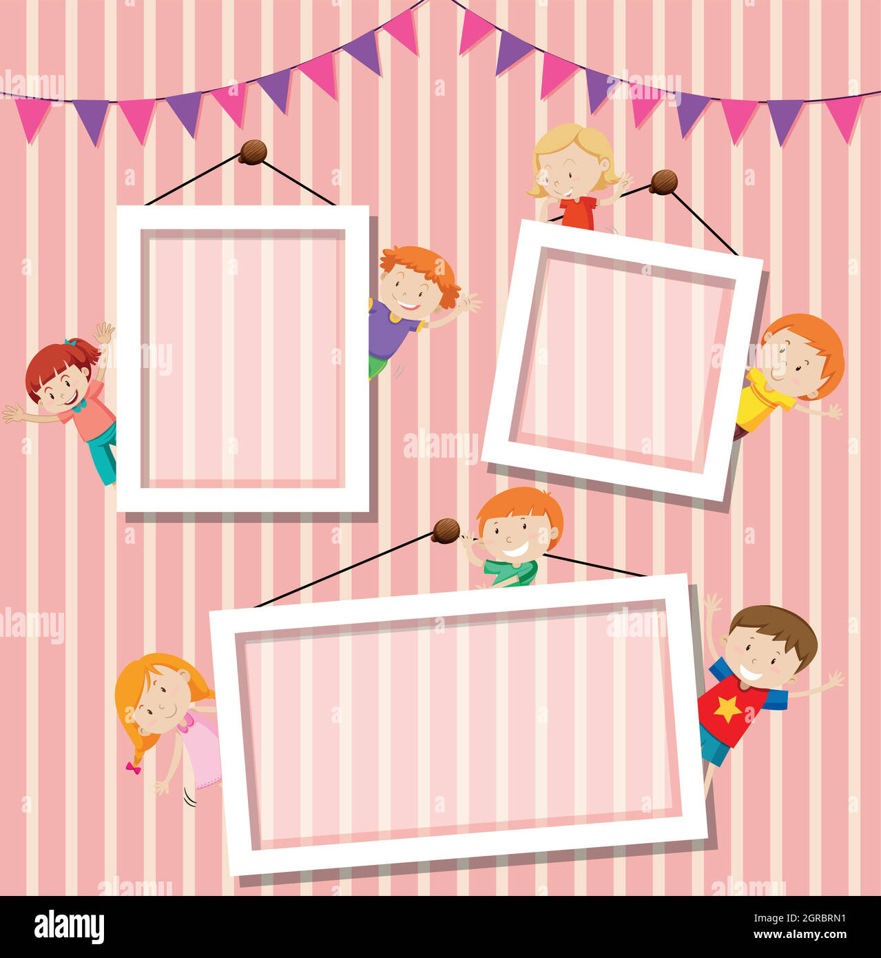 Children an photo frame template Stock Vector Image & Art - Alamy