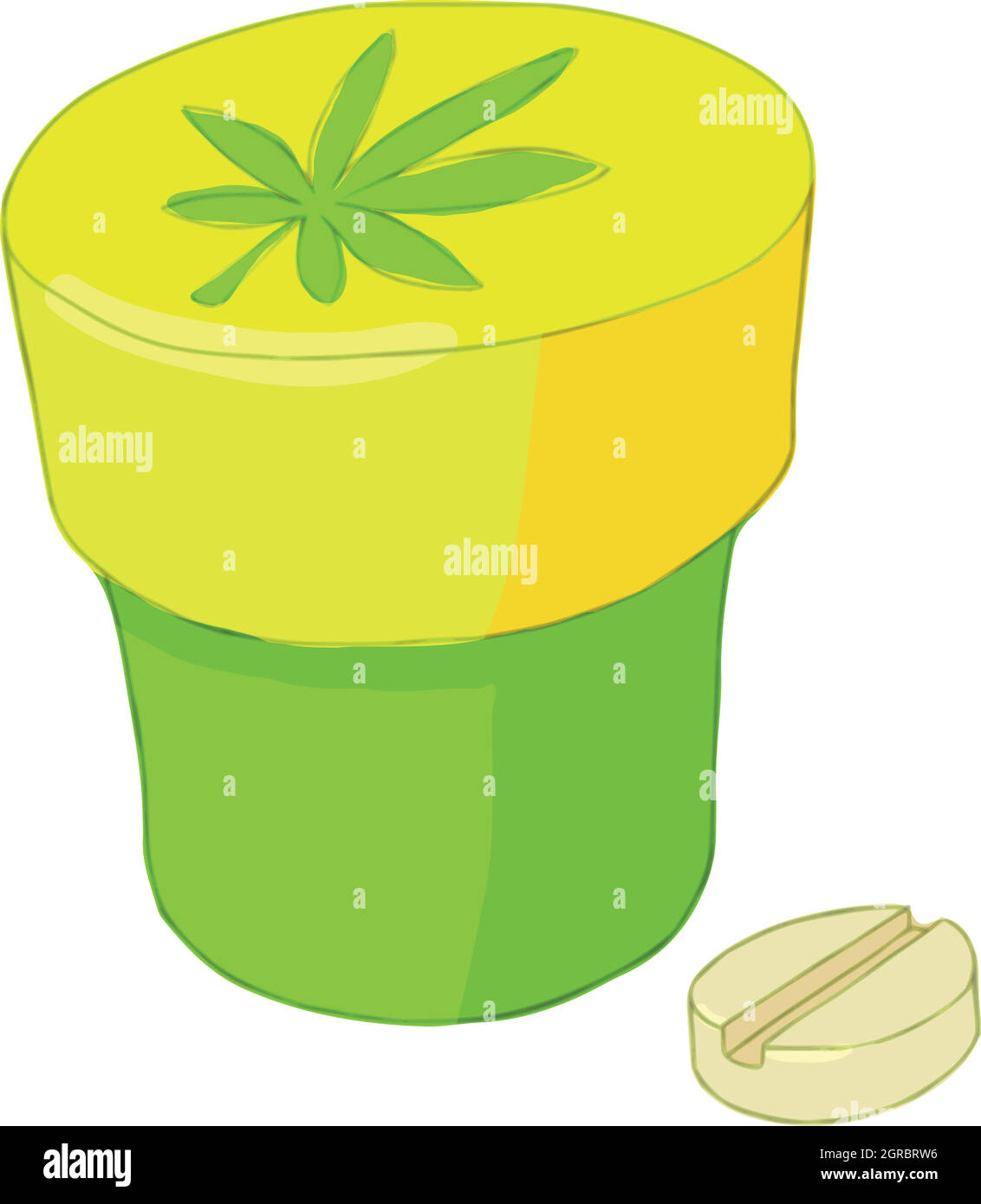 Jar and pills of marijuana icon, cartoon style Stock Vector Image & Art ...