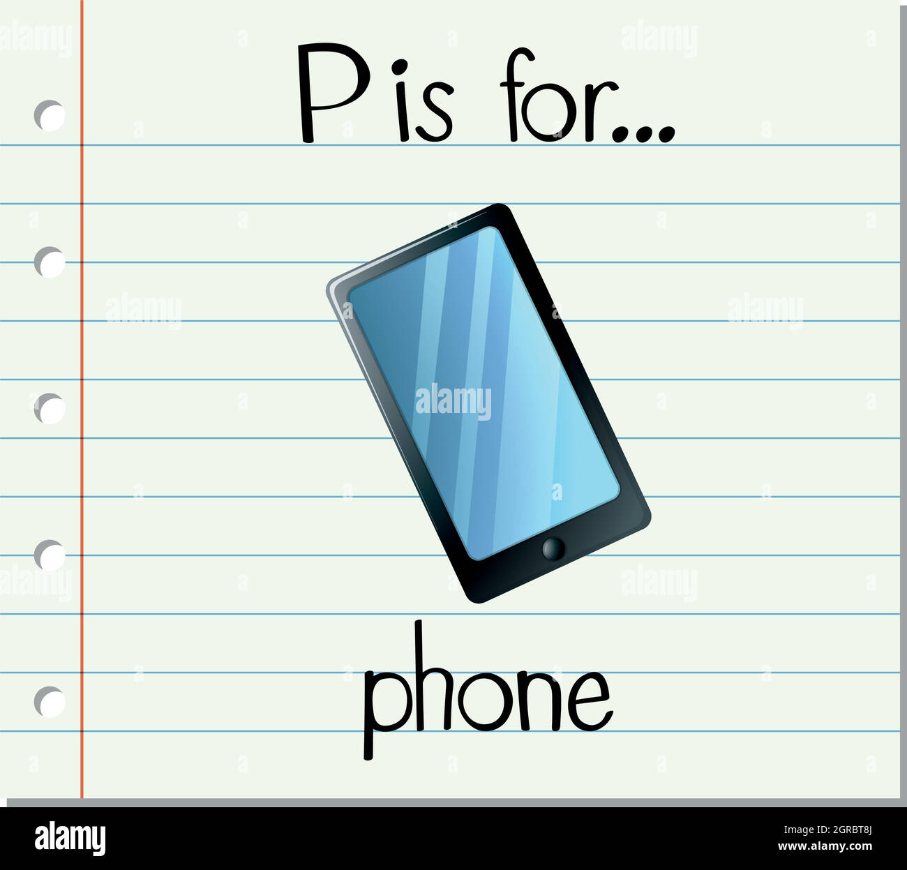 Flashcard letter P is for phone Stock Vector Image & Art - Alamy
