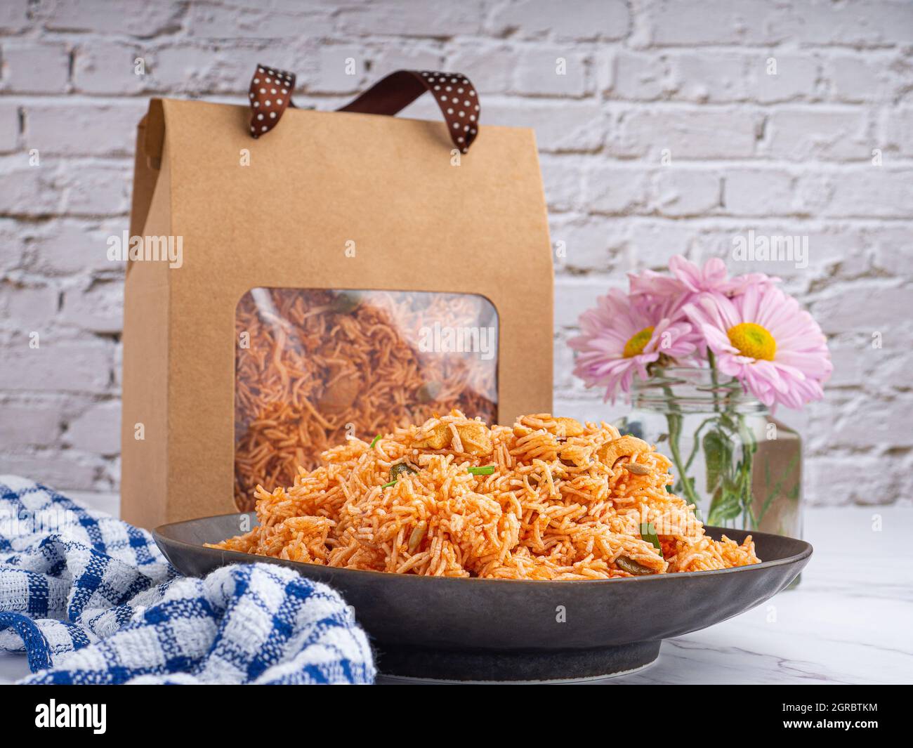 Sweet And Sour Crispy Noodles Or Mee Krob In The Thai Language On A ...