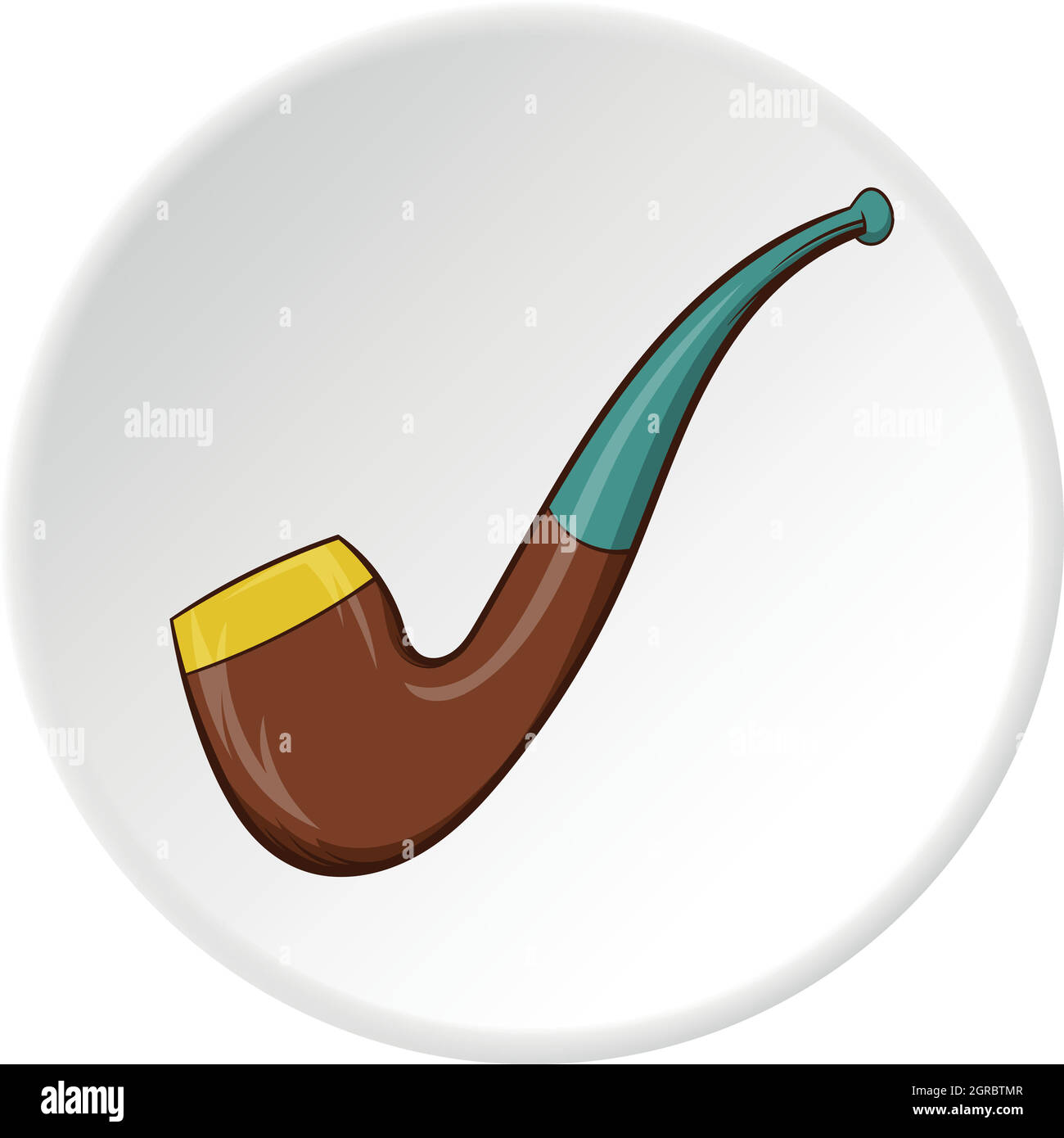 Wooden pipe smoking icon cartoon hi-res stock photography and images ...