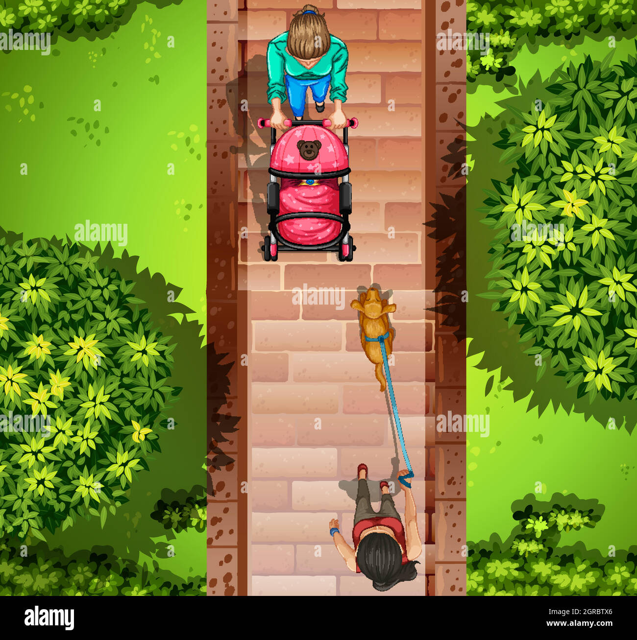 View park walking path Stock Vector Images - Alamy