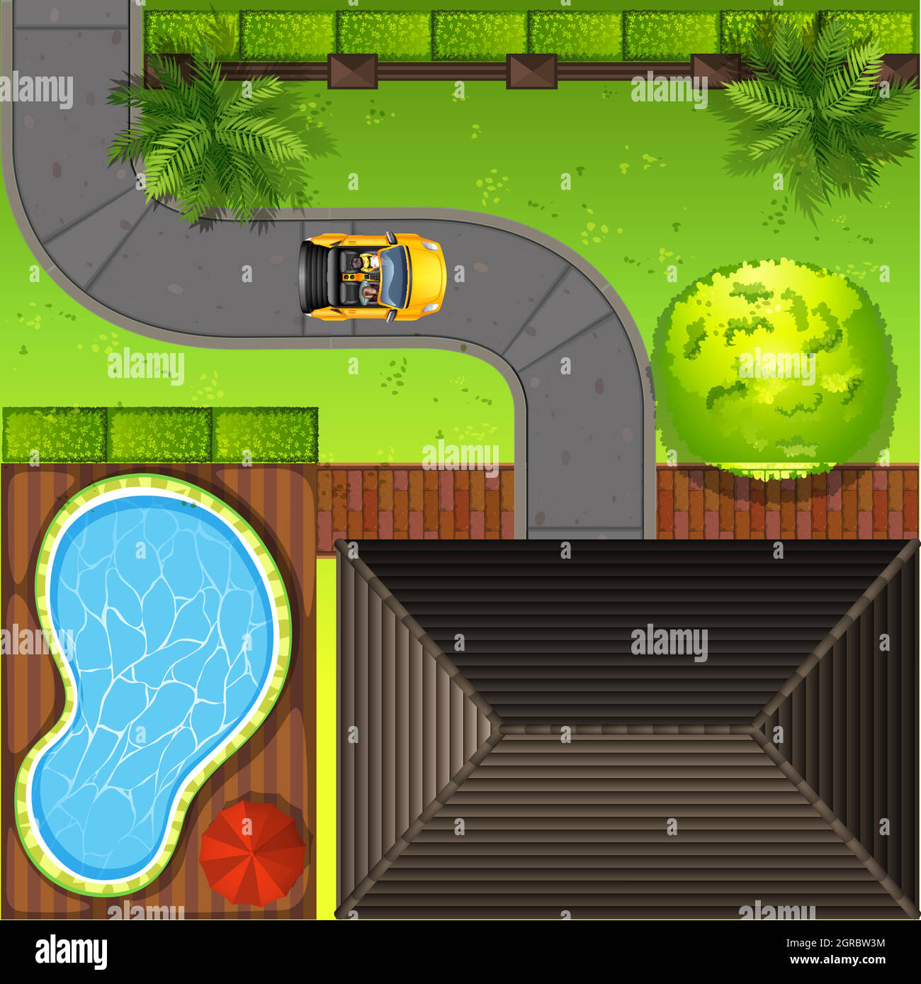 House path Stock Vector Images - Alamy