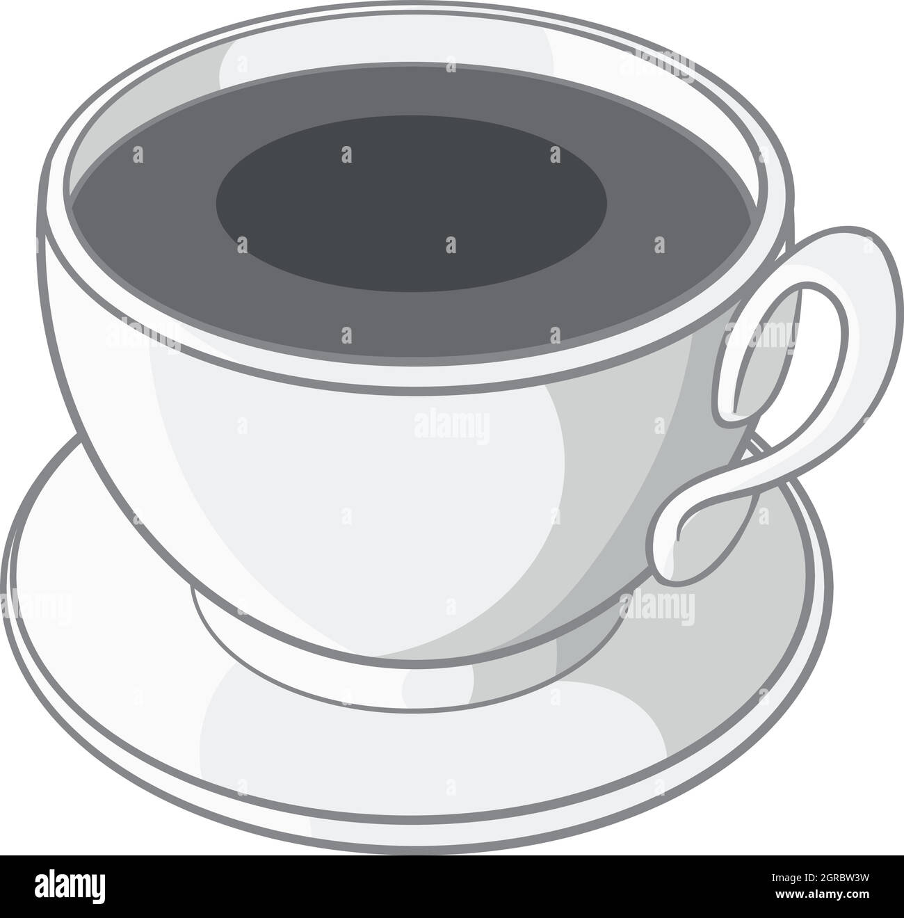 Coffee cup icon, black monochrome style Stock Vector Image & Art - Alamy