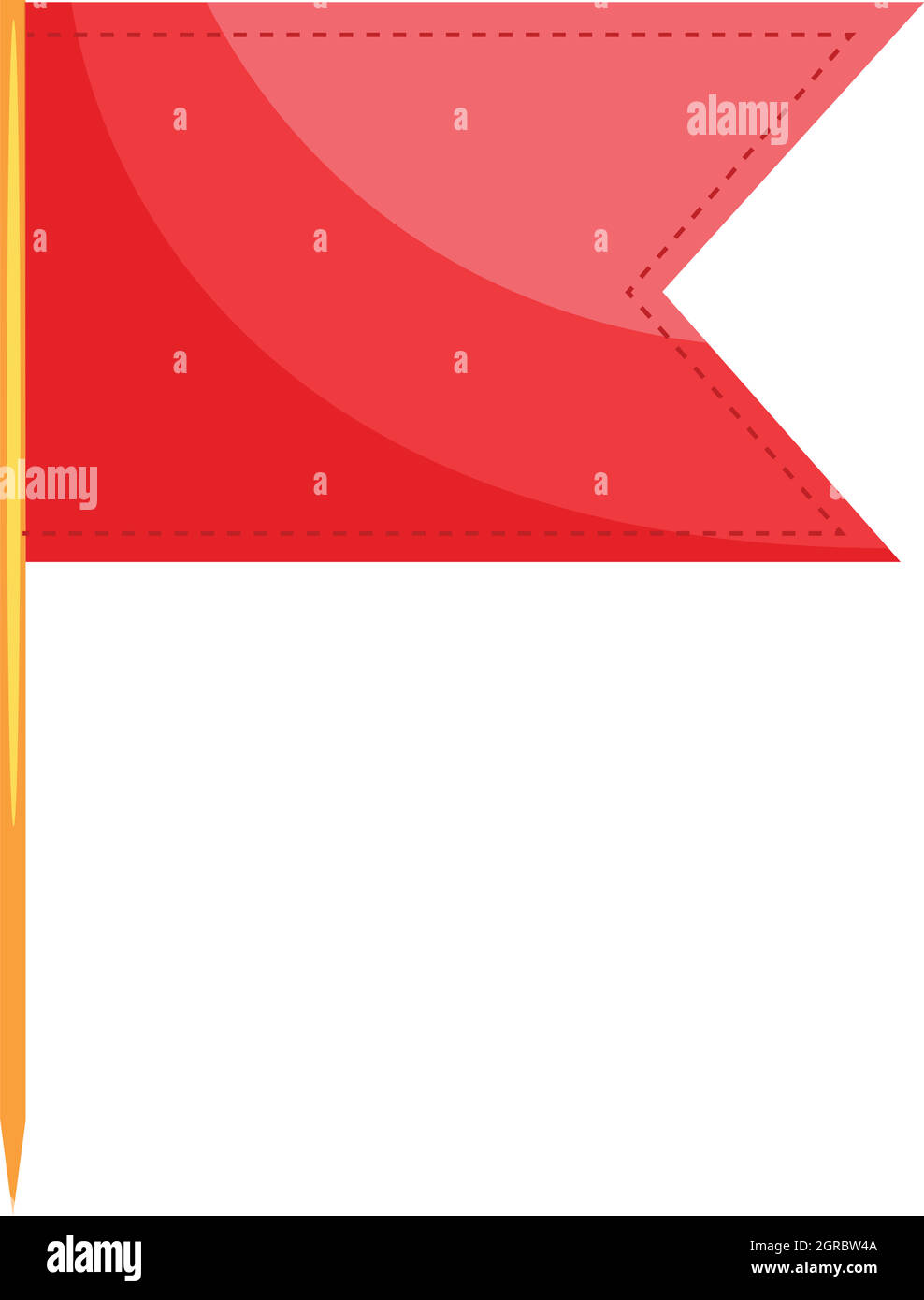 Single flag with sharp stick Stock Vector Image & Art - Alamy