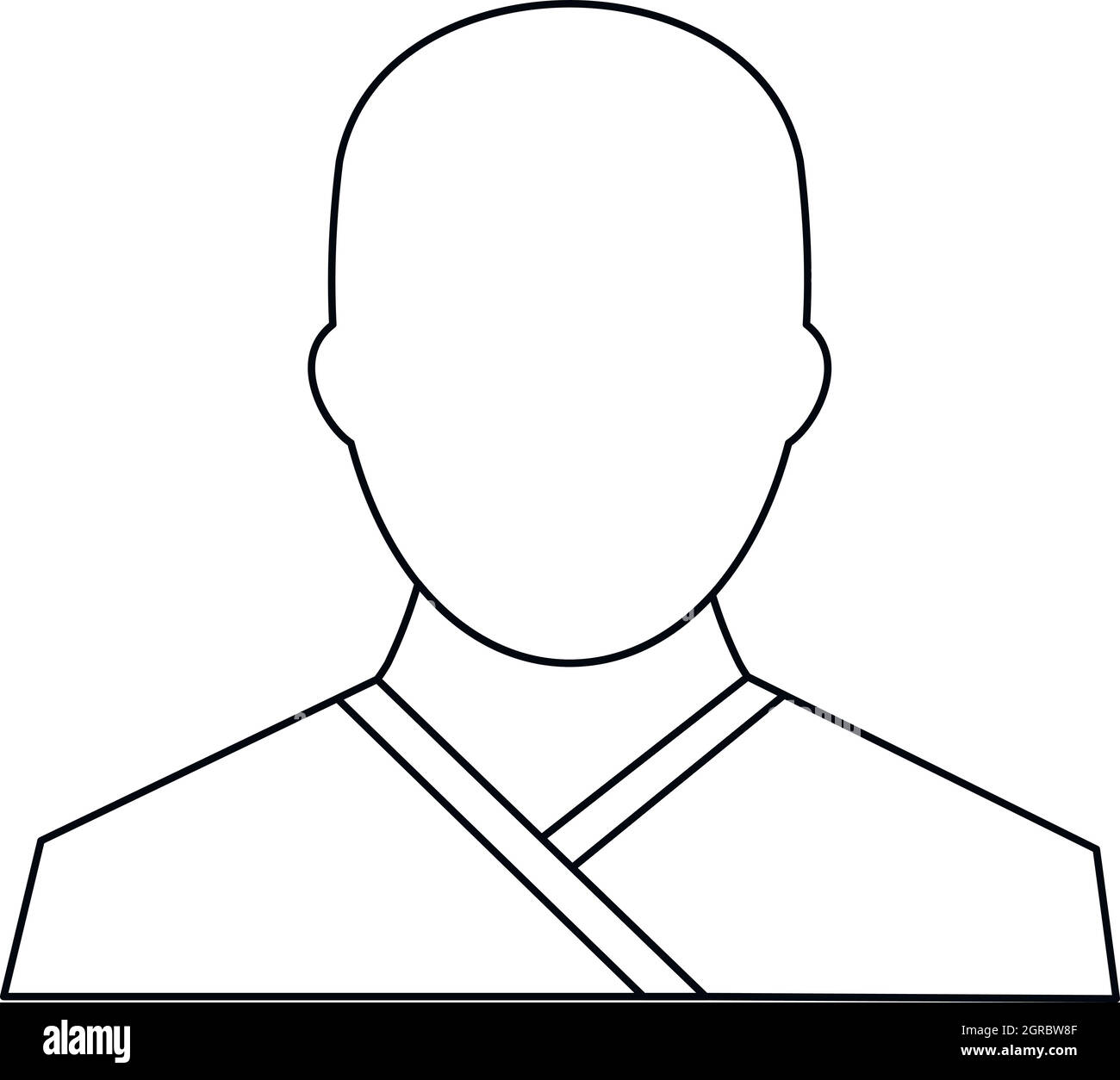 Buddhist monk icon, outline style Stock Vector Image & Art - Alamy