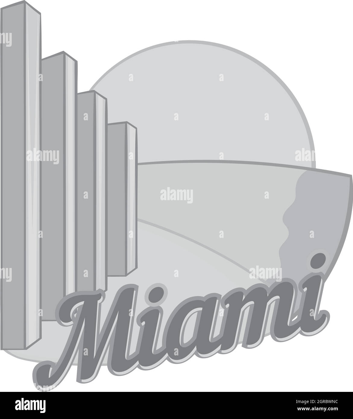 Sign Miami icon, black monochrome style Stock Vector Image & Art - Alamy