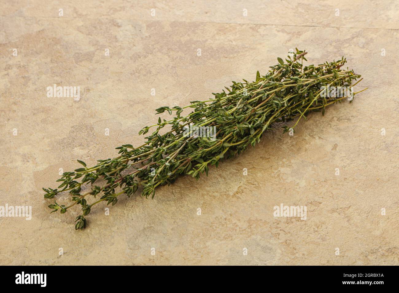 Fresh aroma green herb Thyme seasoning isolated Stock Photo - Alamy