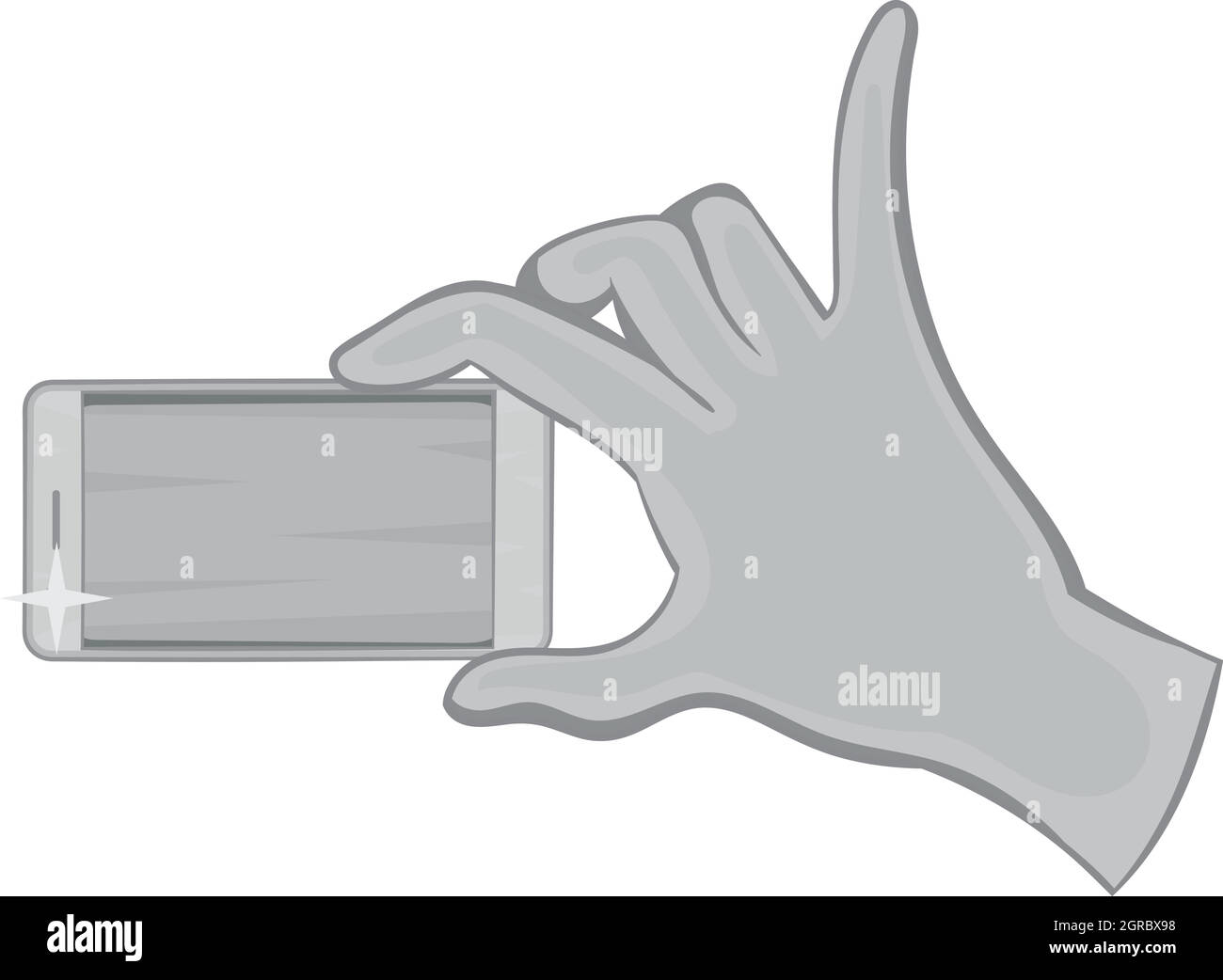 Hand holding blank black Cut Out Stock Images & Pictures - Alamy