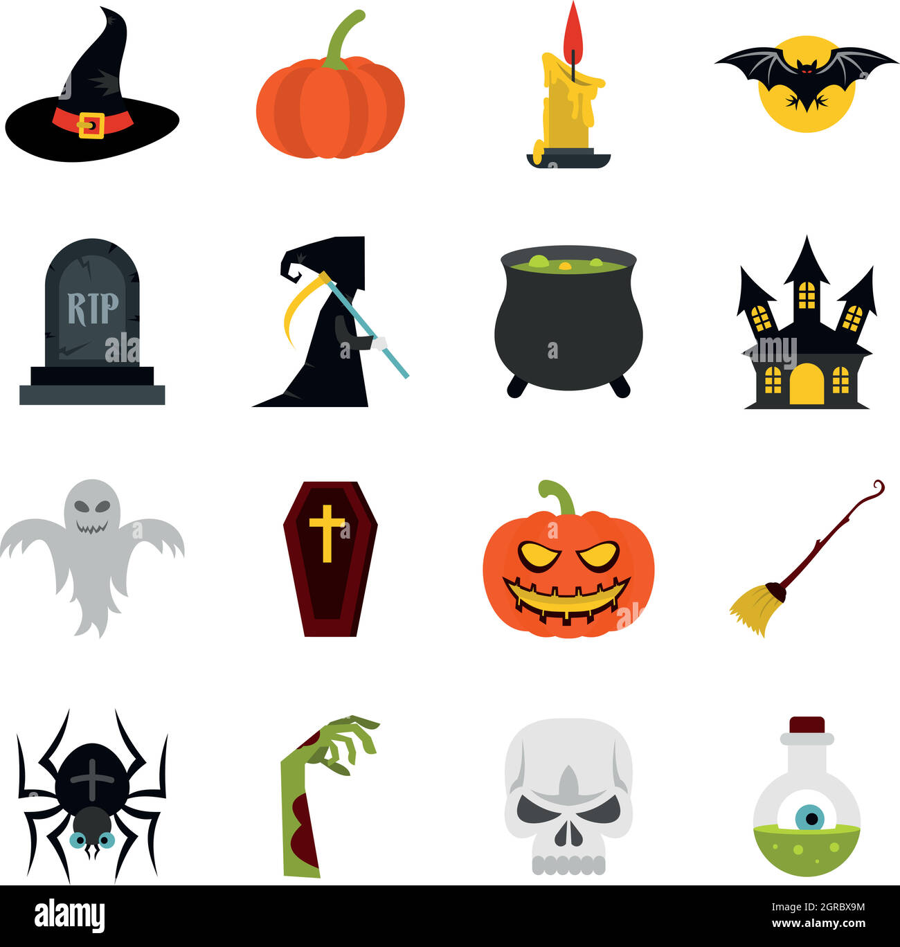 Fun halloween icons vector Stock Vector Images - Alamy