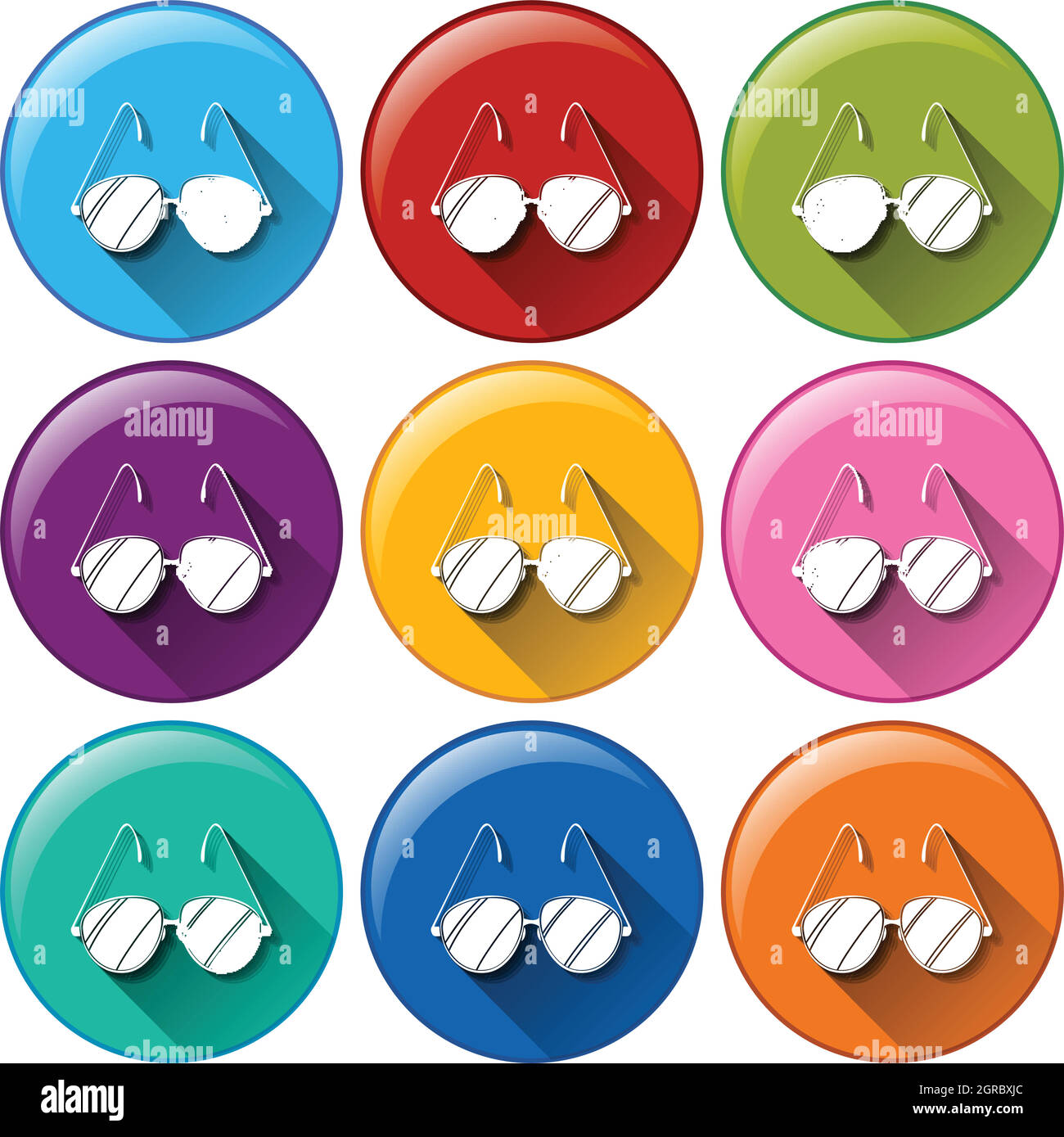 Round icons with eyeglasses Stock Vector Image & Art - Alamy