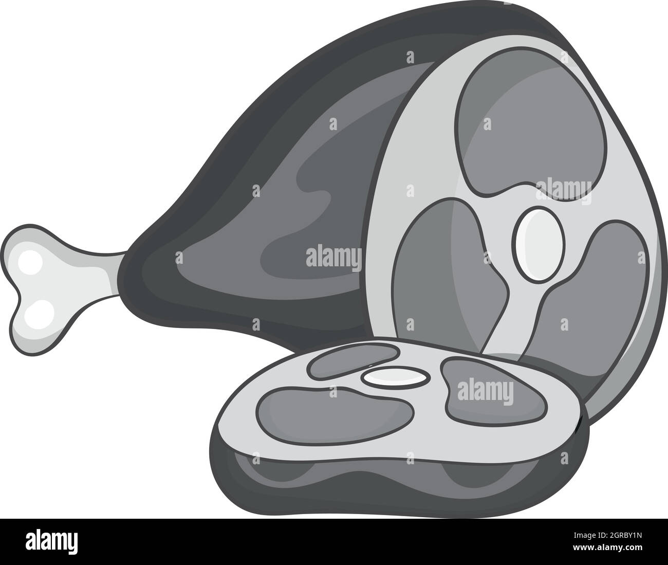 Black meat Stock Vector Images - Alamy