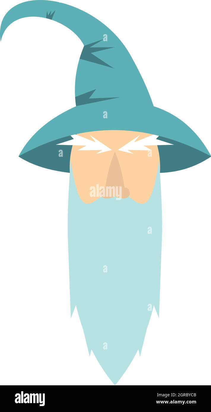 Wizard icon, flat style Stock Vector Image & Art - Alamy