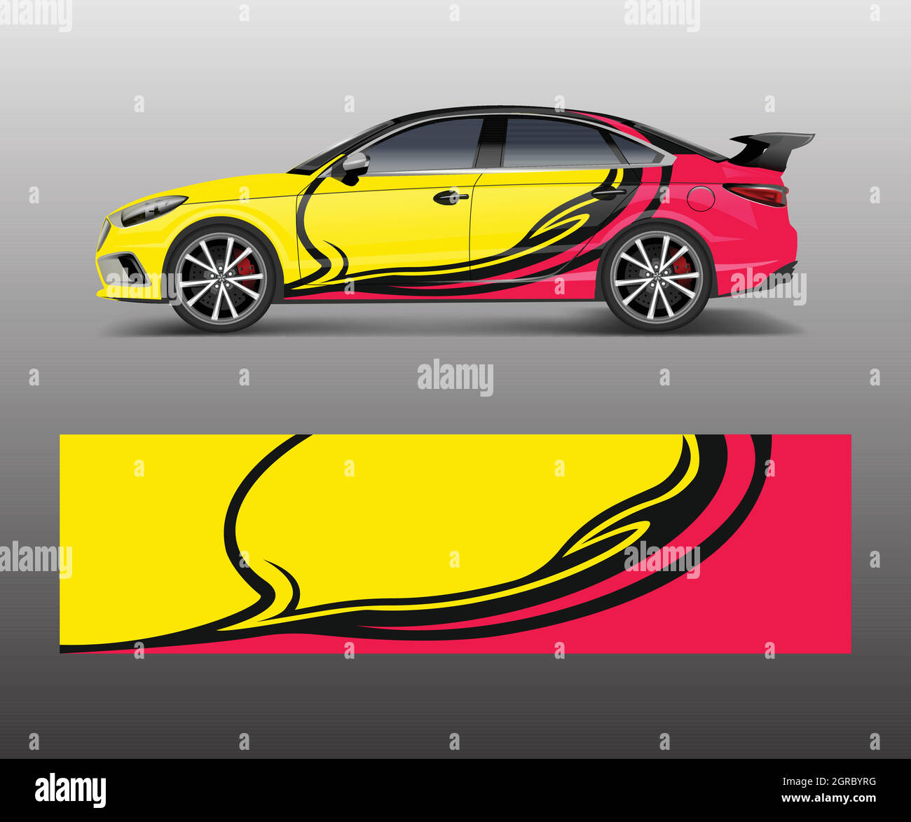 Car decal graphic vector wrap vinyl sticker. Graphic abstract wave ...