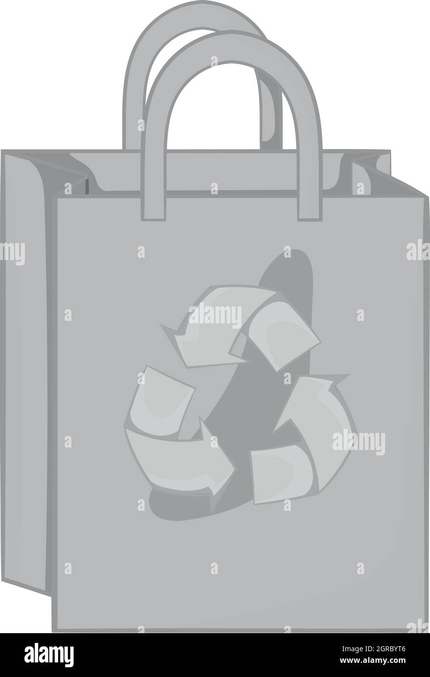 Paper shopping bag with recycling symbol icon Stock Vector Image & Art ...