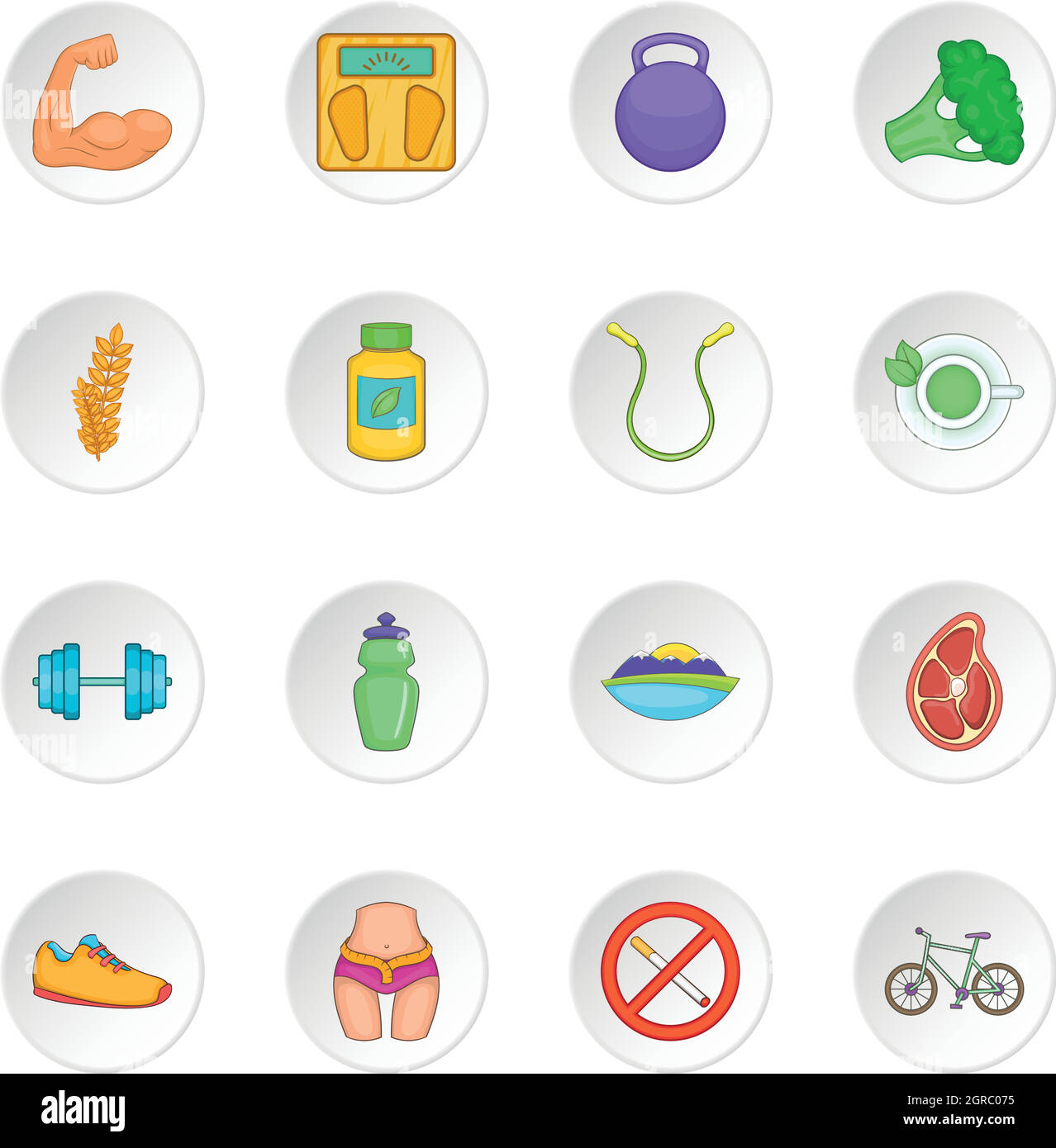 Healthy food lifestyle icons Stock Vector Images - Alamy