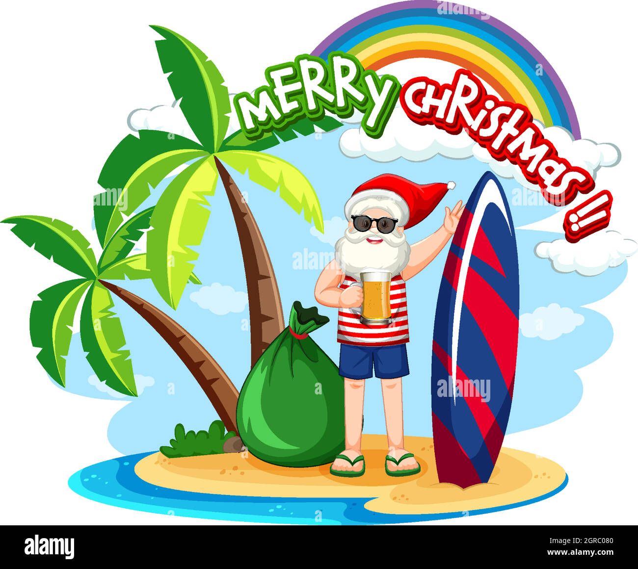 Beach Christmas Clip Art