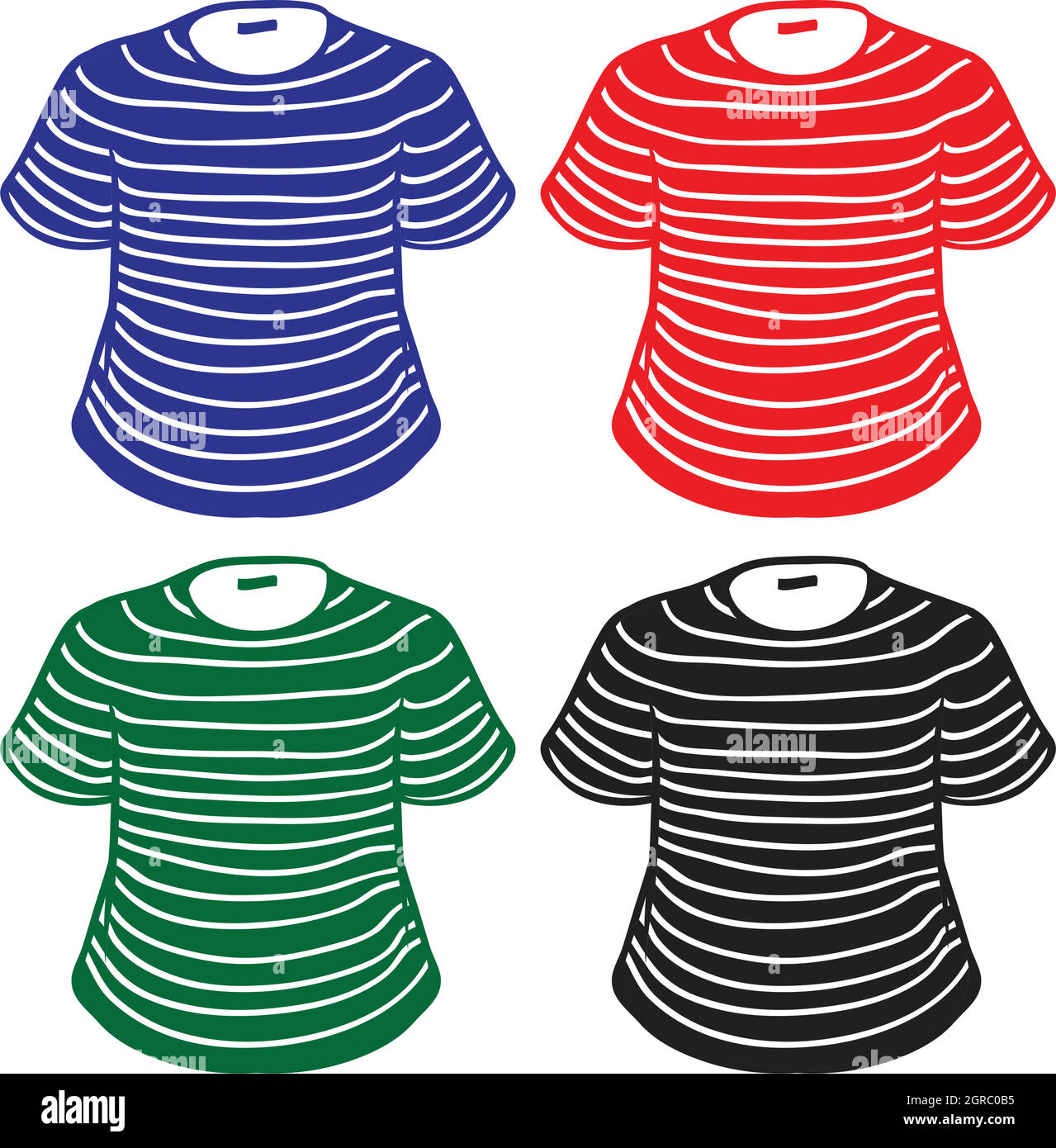 Set of stripes-coloured shirts Stock Vector Image & Art - Alamy