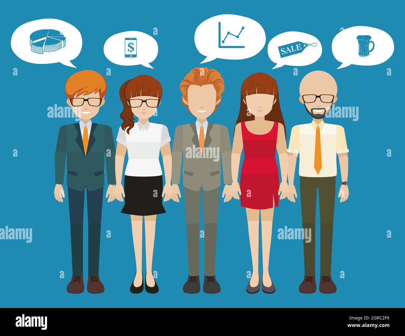Business minded people with different thoughts Stock Vector Image & Art ...