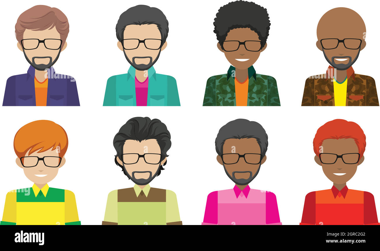 Eight faceless men Stock Vector Image & Art - Alamy