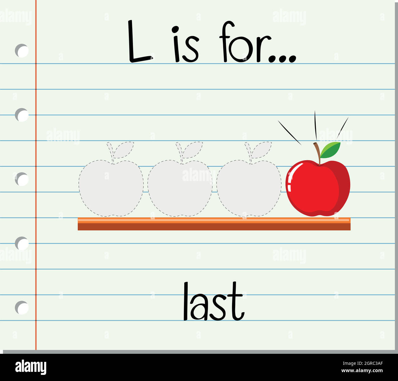 Flashcard letter L is for last Stock Vector Image & Art - Alamy