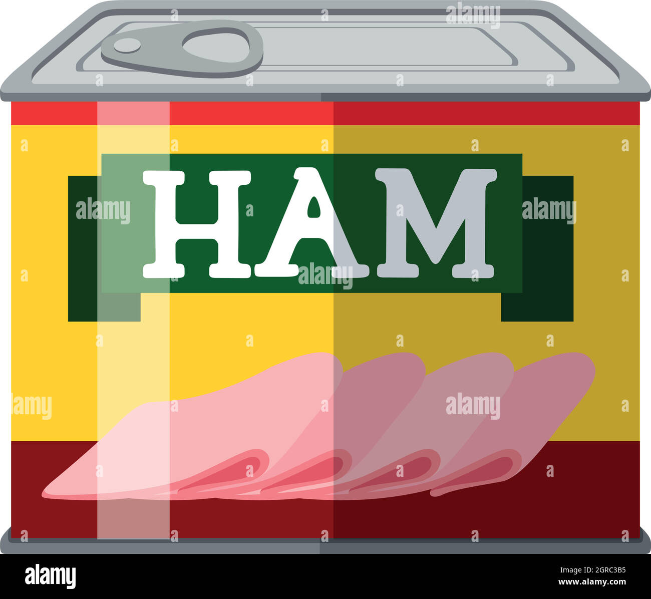 Ham slices in can Stock Vector Image & Art - Alamy