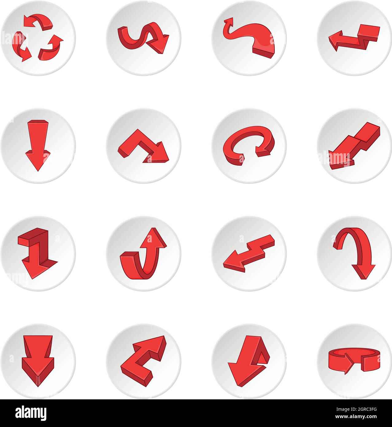 Arrow icons set, cartoon style Stock Vector Image & Art - Alamy
