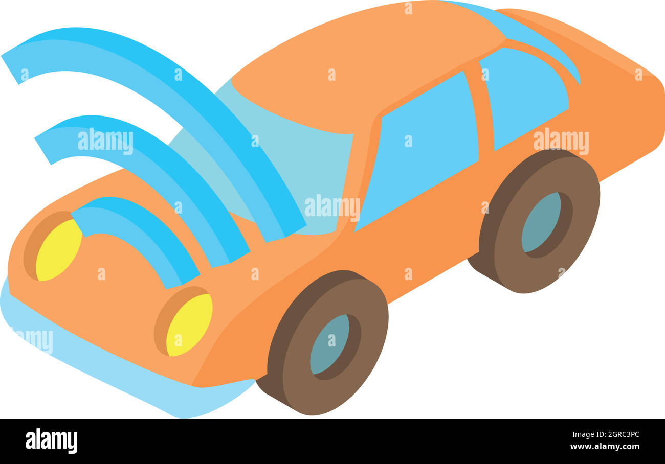 Car with Wi Fi icon, cartoon style Stock Vector Image & Art - Alamy