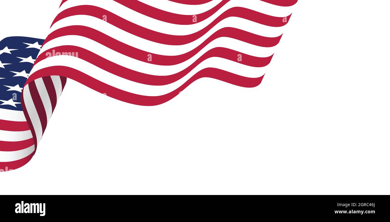American flag on white background. Vector illustration Stock Vector ...