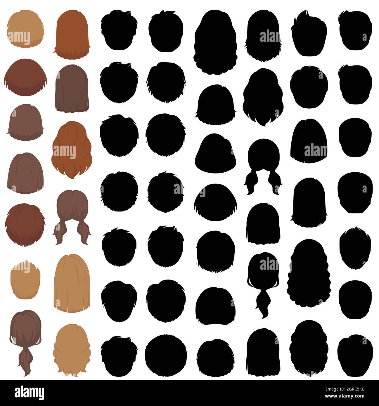 Long hair back Stock Vector Images - Alamy