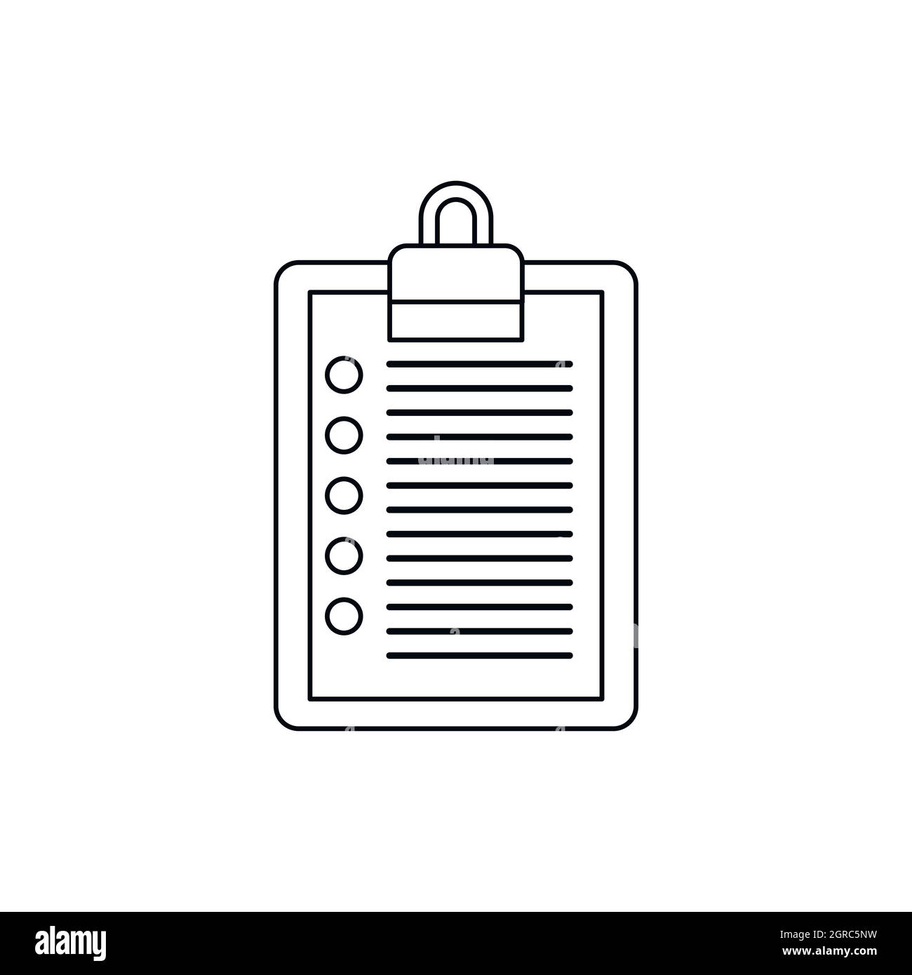 Notepad line icon outline Cut Out Stock Images & Pictures - Alamy