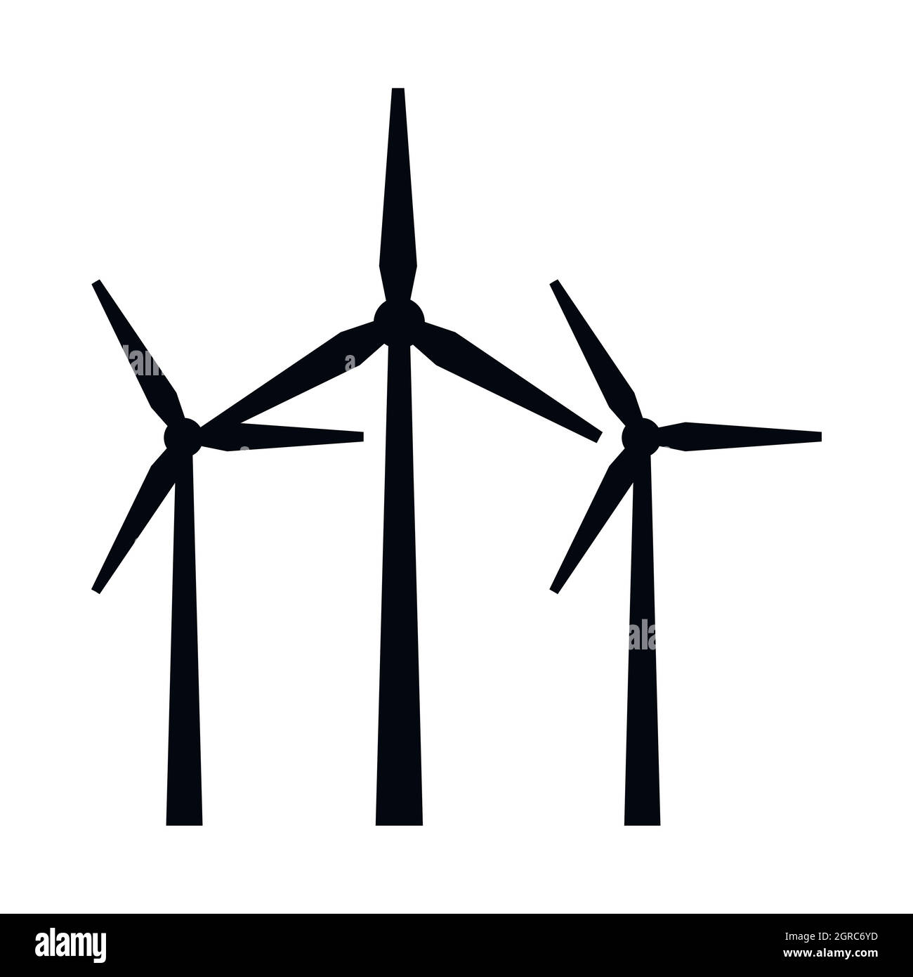 Wind turbines green electric Stock Vector Images - Alamy