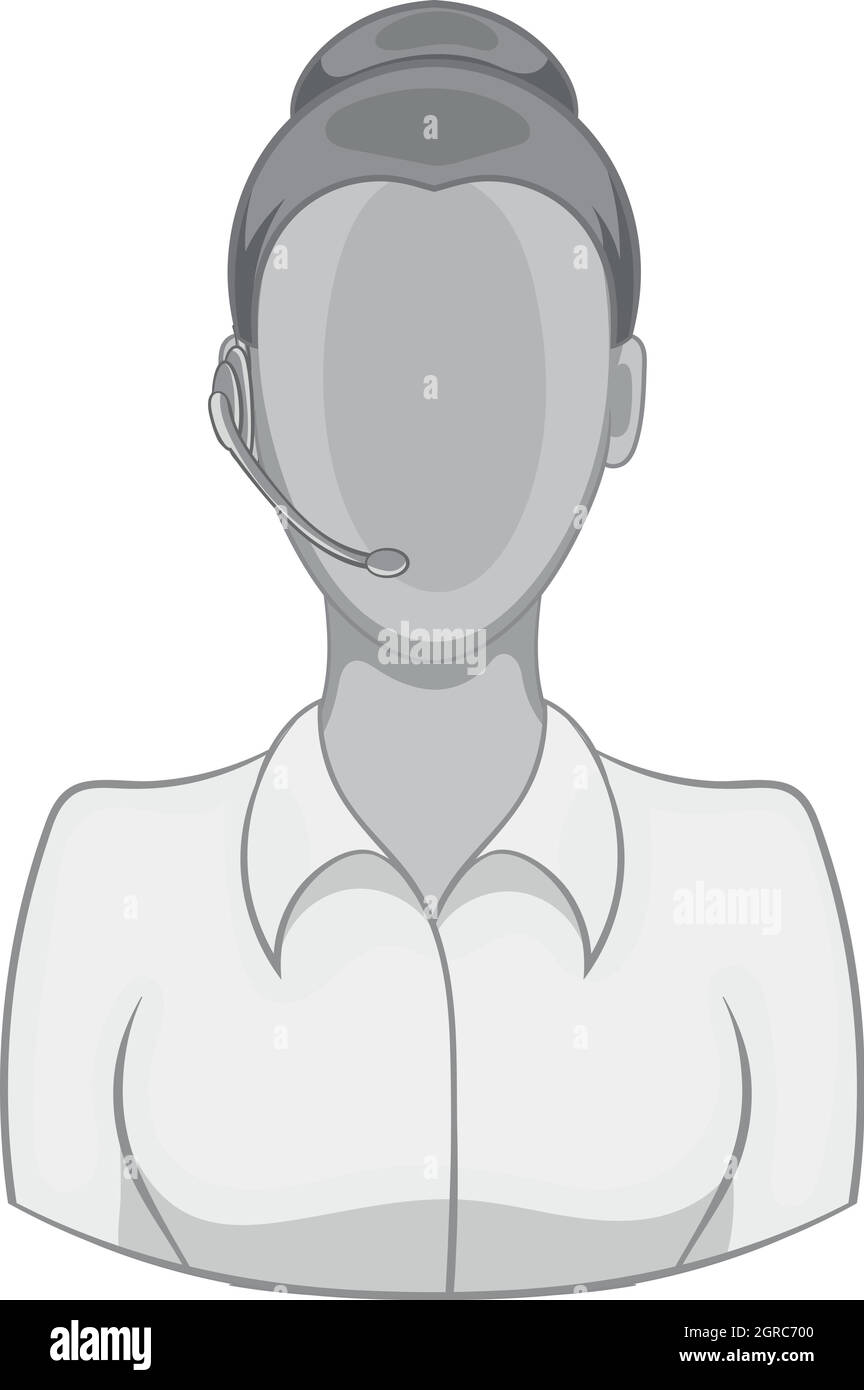 Female consultant icon, black monochrome style Stock Vector Image & Art ...