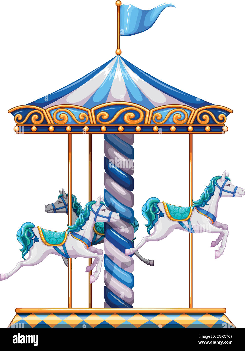 A merry-go-round ride Stock Vector Image & Art - Alamy
