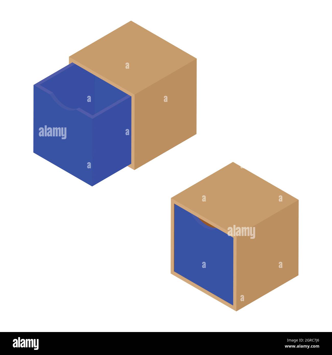 Stackable storage cube box toy organizer isolated on white background ...