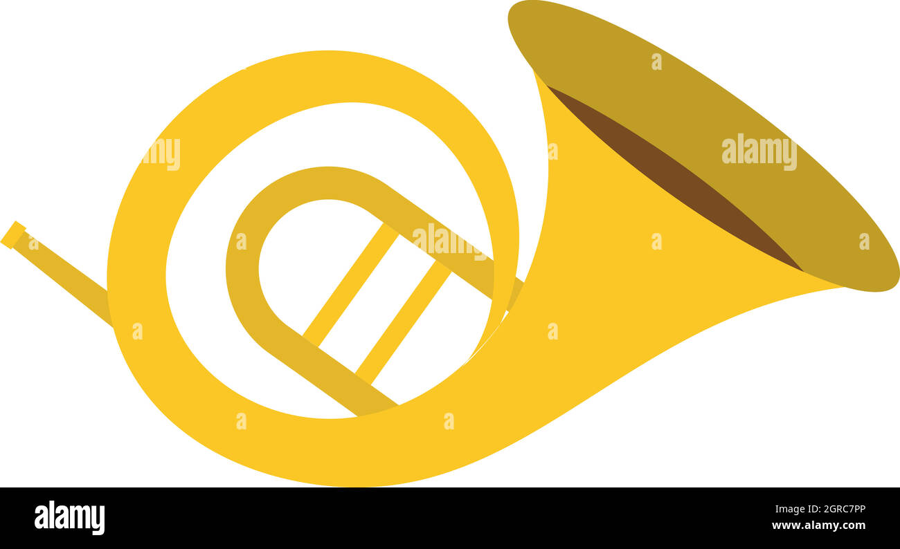Horn trumpet icon, flat style Stock Vector Image & Art - Alamy