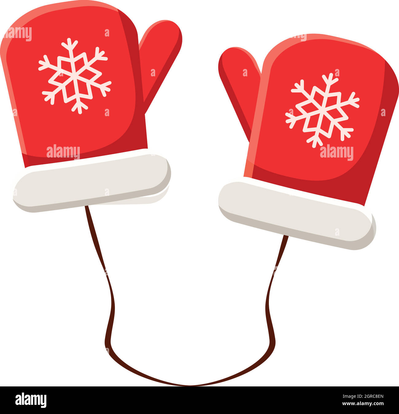 Red mittens icon, cartoon style Stock Vector Image & Art - Alamy