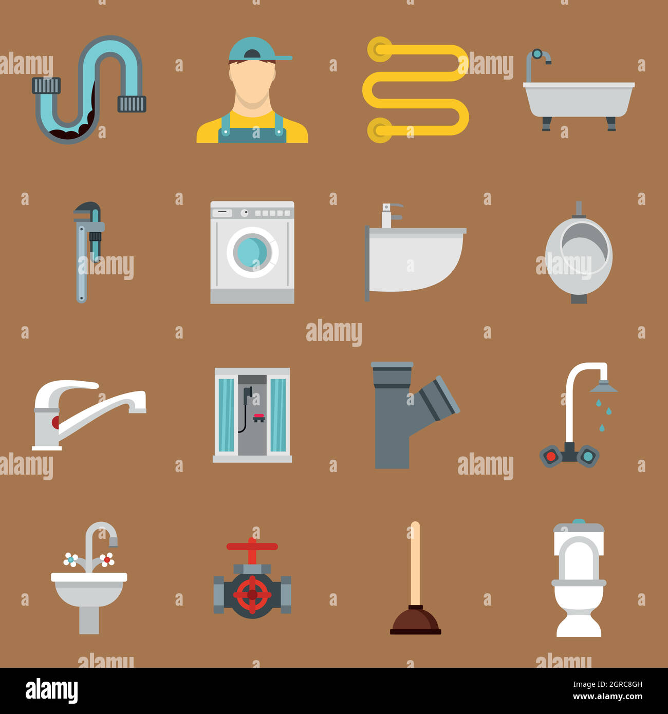 Plumbing pipe in repair Stock Vector Images - Alamy
