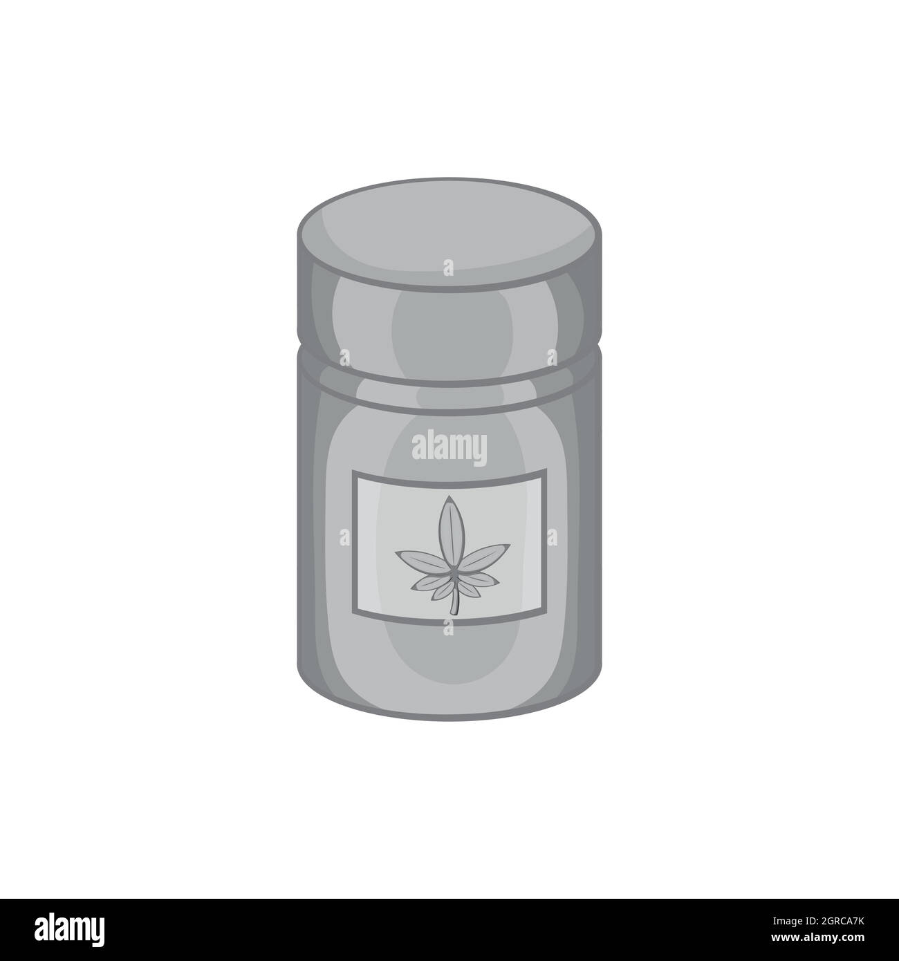 Jar of marijuana icon, black monochrome style Stock Vector Image & Art ...