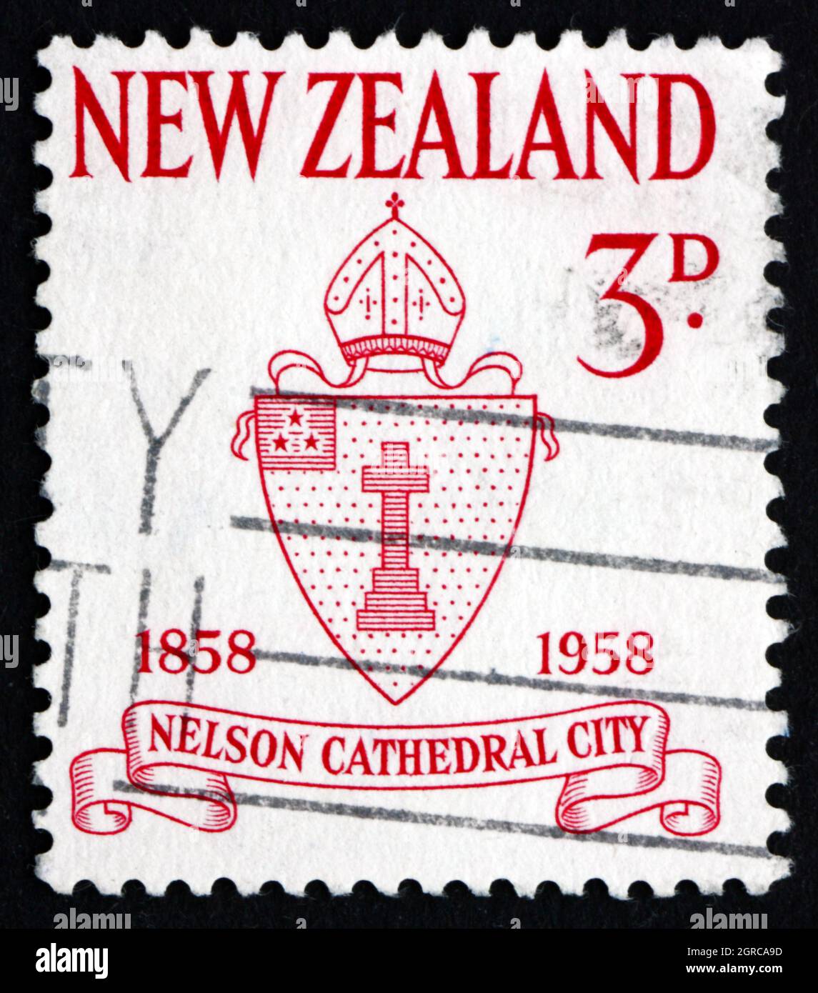 NEW ZEALAND - CIRCA 1958: a stamp printed in the New Zealand shows ...