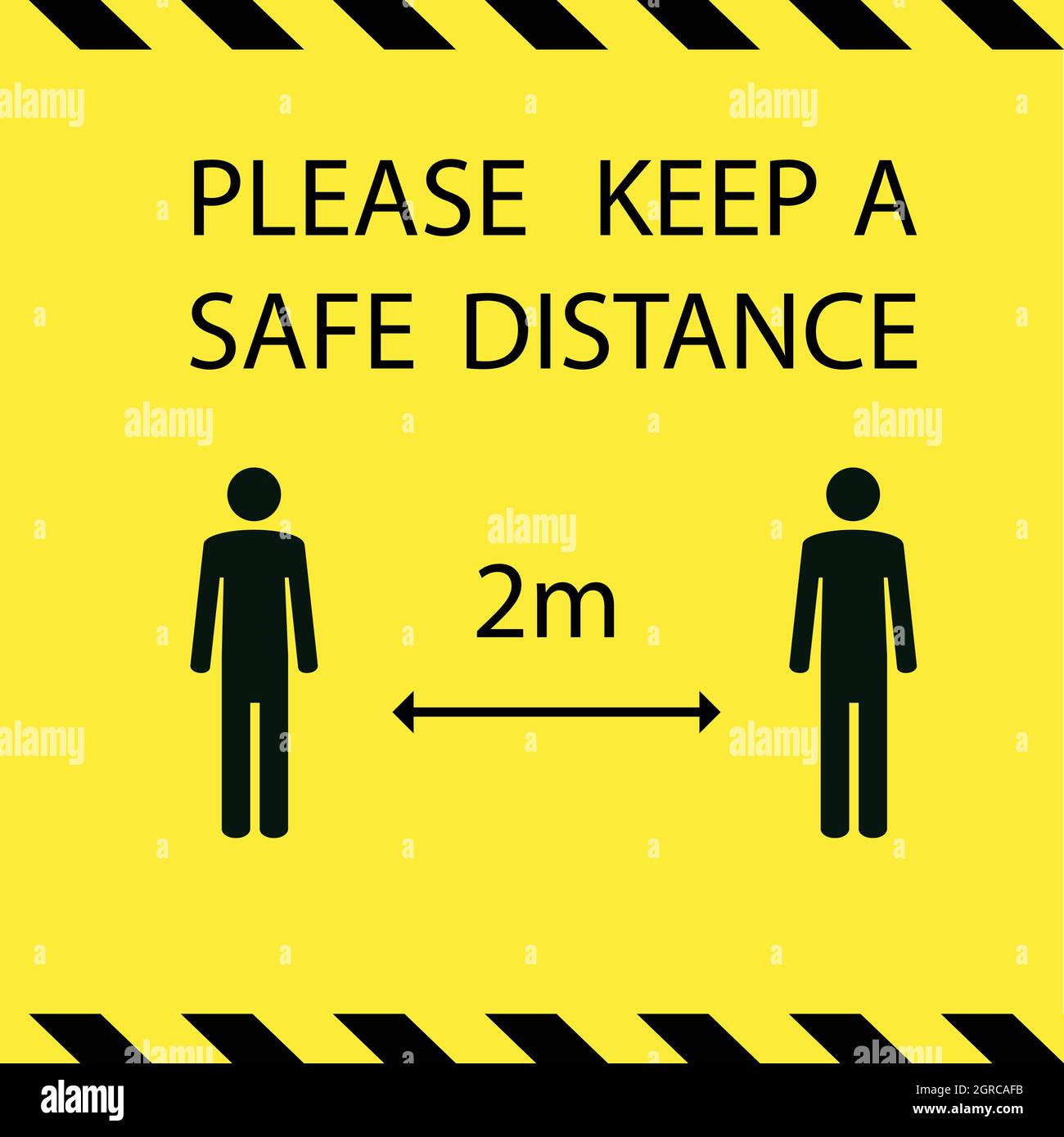 Keep safe distance infection spreading prevention information sign ...