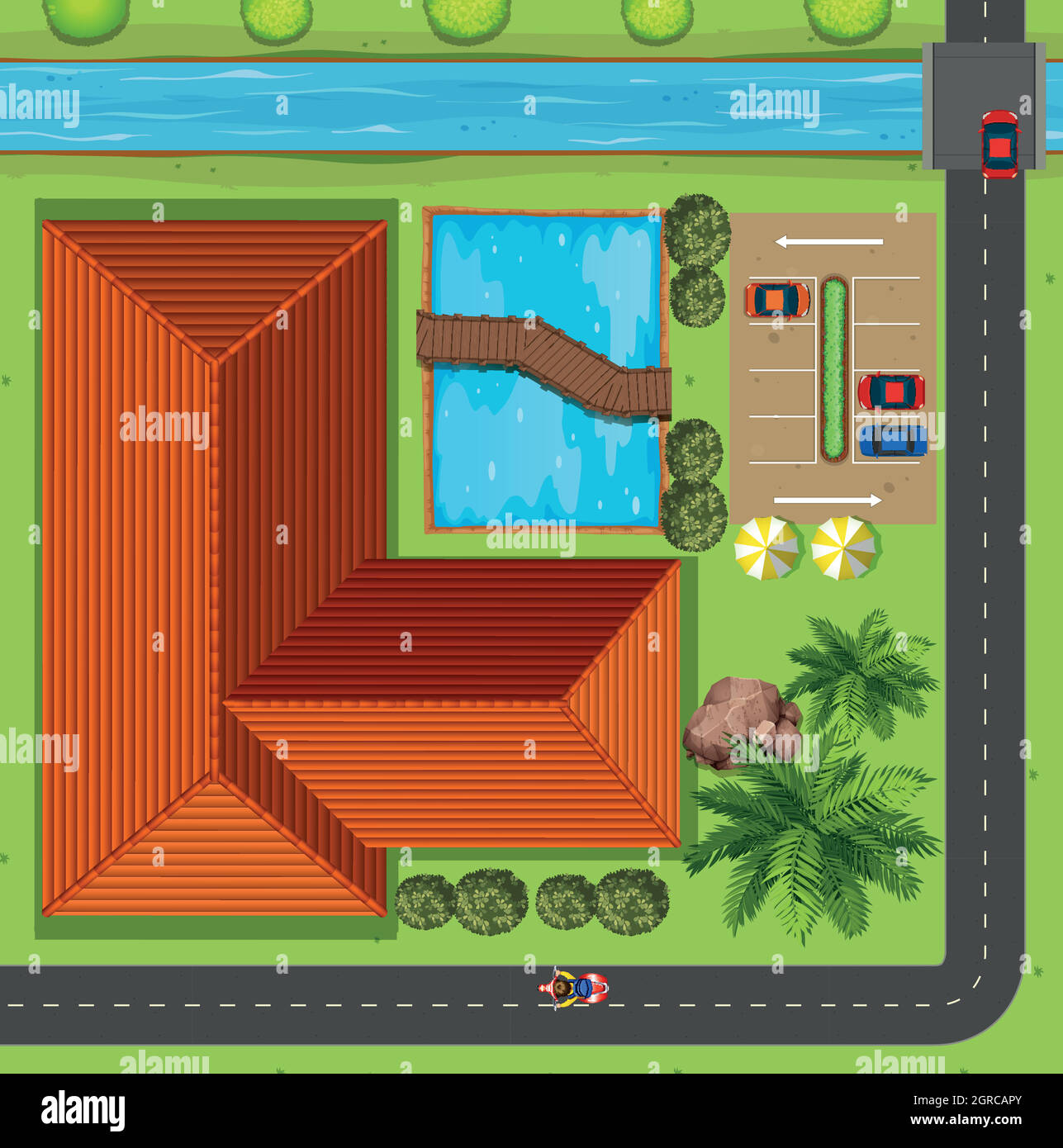 Club house pool Stock Vector Images - Alamy