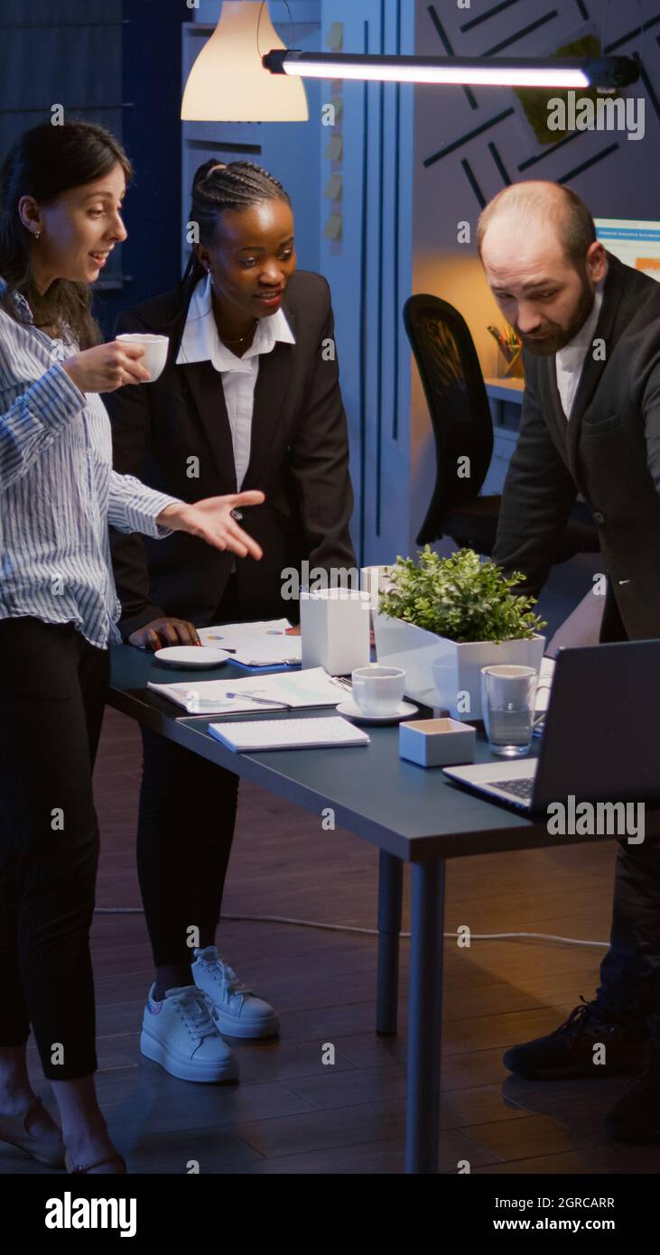 Multi ethnic business team receiving hi-res stock photography and ...
