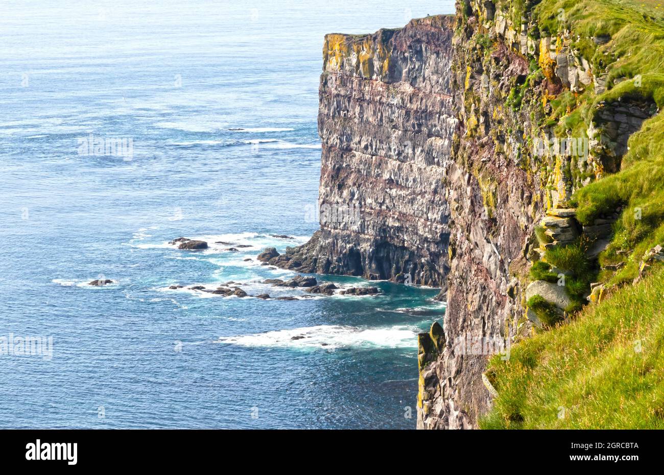 These majestic high cliffs are in Latrabjarg promontory, westernmost ...