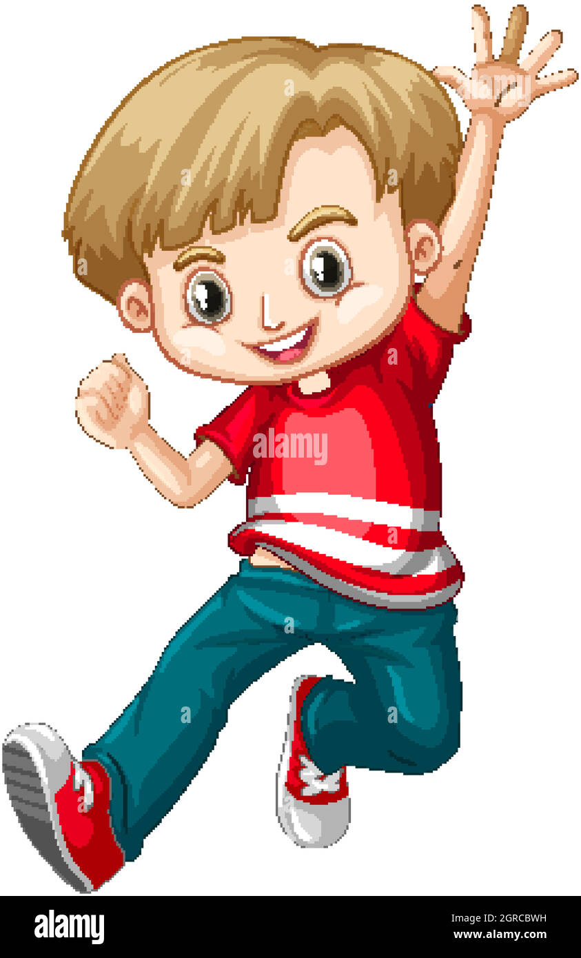Cute happy smiling child isolated on white background Stock Vector ...