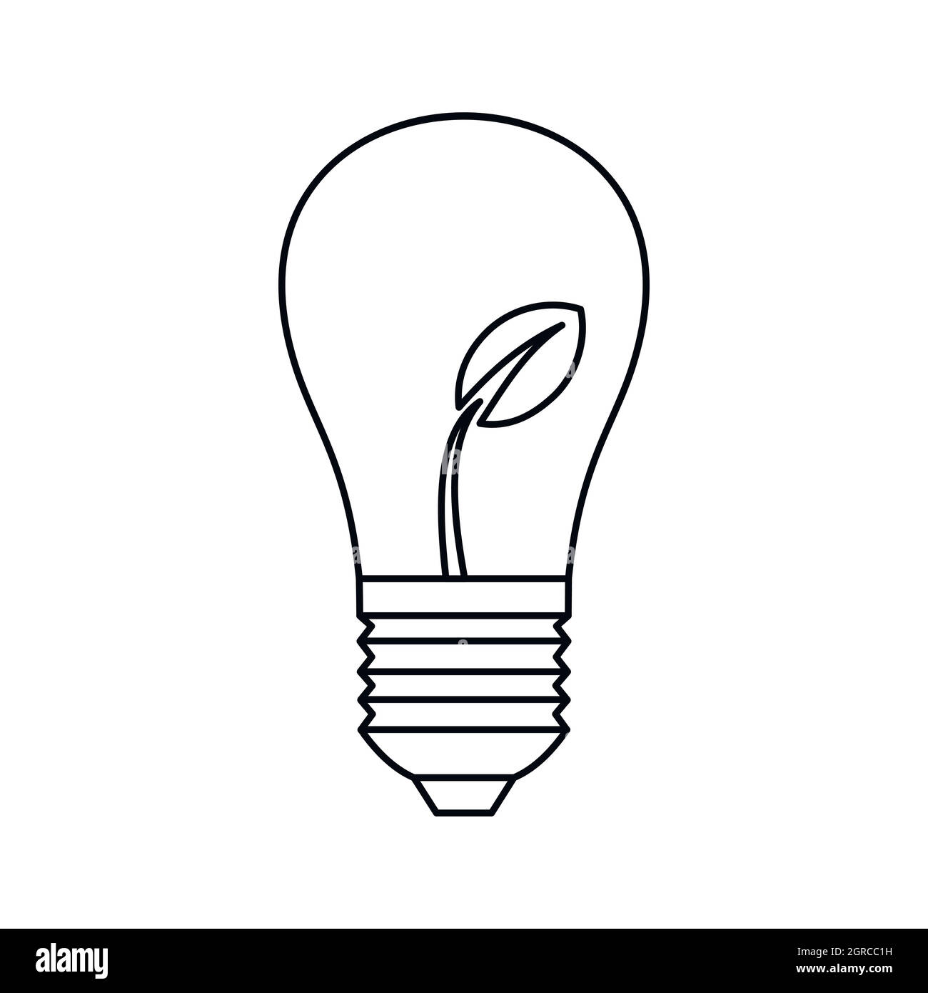 Light bulb tree inside glass Stock Vector Images - Alamy