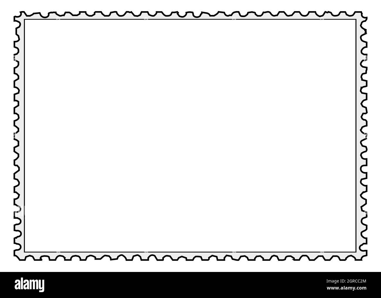 A postage stamp border as a suround with a white copy space area Stock ...