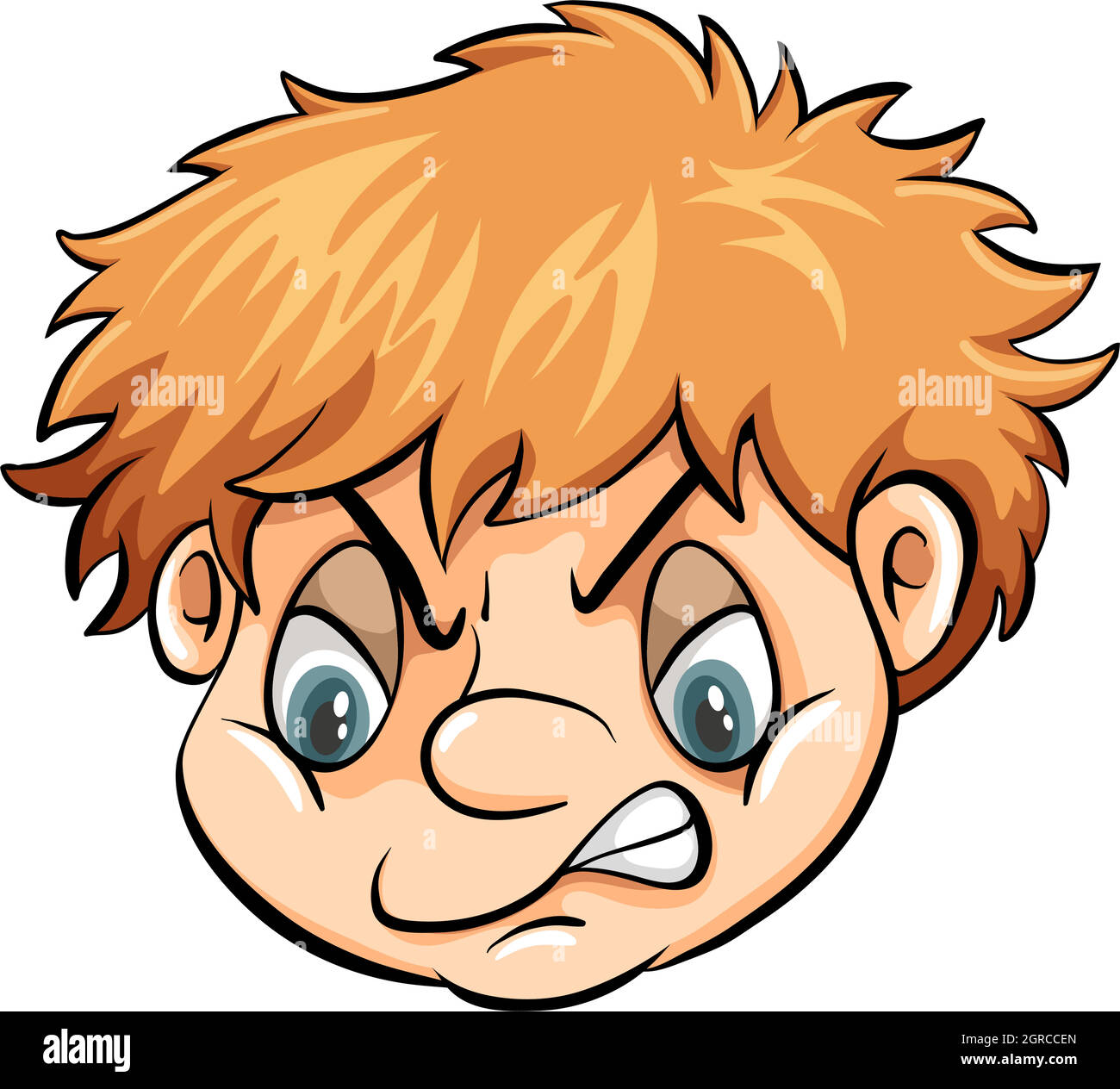 A head of a problematic boy Stock Vector Image & Art - Alamy