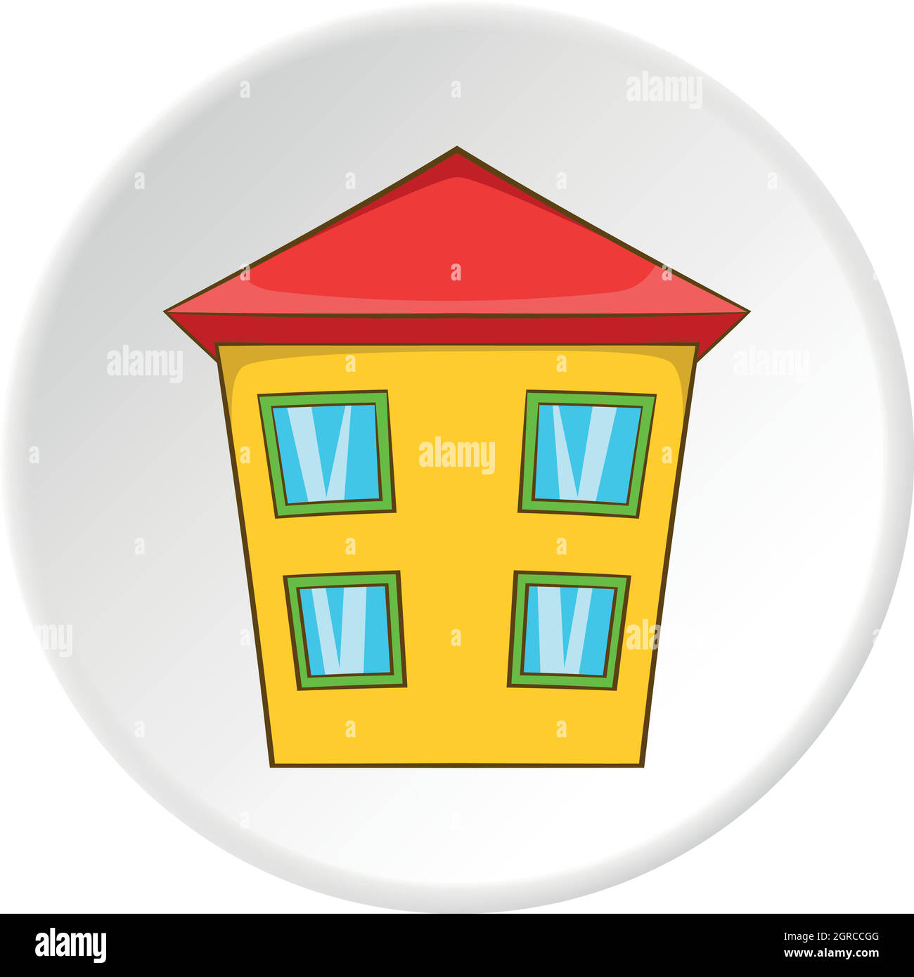 Two storey house icon icon cartoon hi-res stock photography and images ...